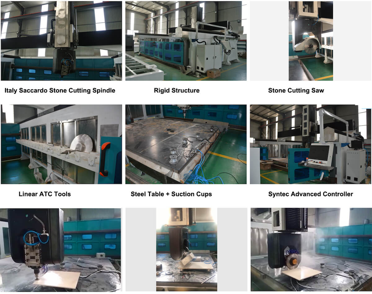 Stone Marble Granite Ceramic Quartzite Cutting & Trimming 5 Axis CNC ...